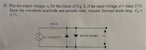 solved 20 plot the output voltage v0 for the circuit of