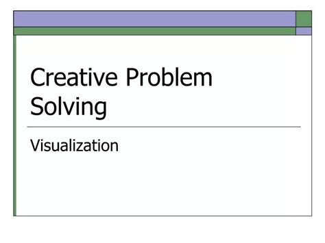 PPT Creative Problem Solving PowerPoint Presentation Free Download ID