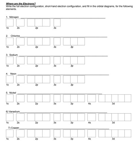 Solved Where Are The Electrons Write The Full Electron
