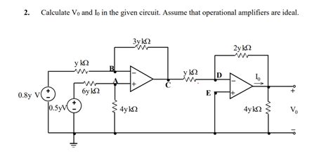 Solved Calculate V0 And I0 In The Given Circuit Assume Chegg Com