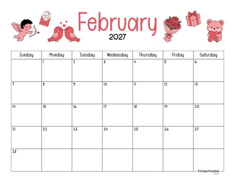 February 2027 Calendars 40 Free Printable Pdf