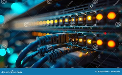 Network Server Room Connectivity Generative Ai Stock Illustration