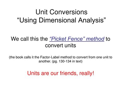 PPT Unit Conversions Using Dimensional Analysis PowerPoint Presentation ID