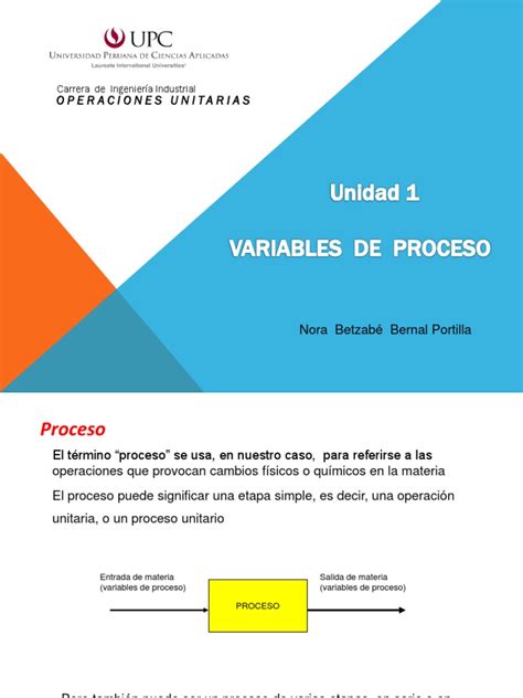 1ou Variables De Proceso Pdf Temperatura Densidad