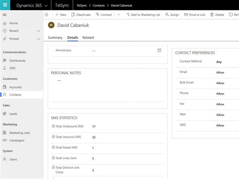 Microsoft Dynamics Integration D Integration TxtSync