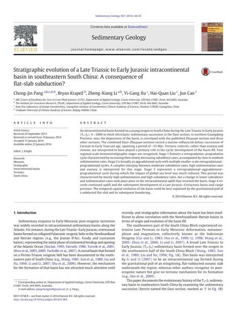 Pdf Stratigraphic Evolution Of A Late Triassic To Early Jurassic