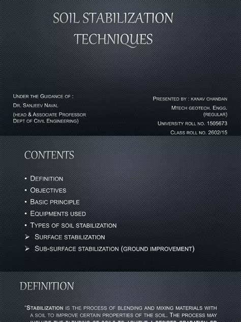 Soil Stabilization Techniques Pdf