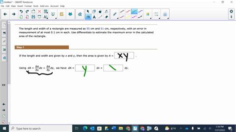 SOLVED Tutorial Exercise The Length And Width Of A Rectangle Are Measured As Cm And Cm