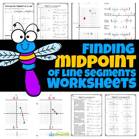 Finding The Midpoint Of A Line Segment Worksheets