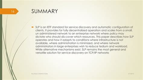 Service Location Protocol Slp Ppt