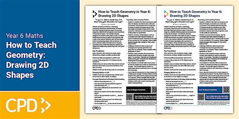 How To Teach Geometry In Year 6 Drawing 2d Shapes