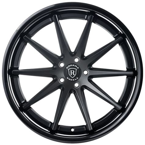Staggered Full Set 19x95 Rohana Rfc10 Matte Black W Gloss Black Li