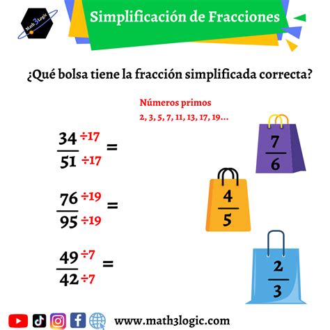 Hojas De Trabajo Y Respuestas Para Simplificar Fracciones