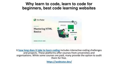 ppt why learn to code learn to code for beginners best code