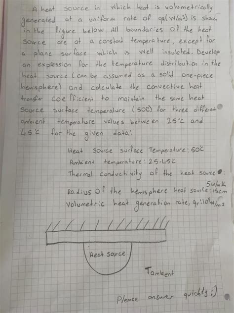 Solved Sowce Are A Heat Source In Which Heat Is Chegg Com