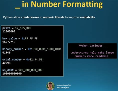 Did You Know Python Allows In Numeric Literals Using In Numbers