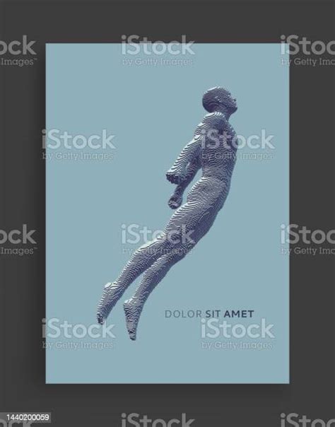 자유 리더십 또는 개발 개념 점프 스포츠맨 남자는 자신의 목표를 향해 날아간다 복셀 아트3d 벡터 일러스트레이션 컴퓨터 그래픽에 대한 스톡 벡터 아트 및 기타 이미지