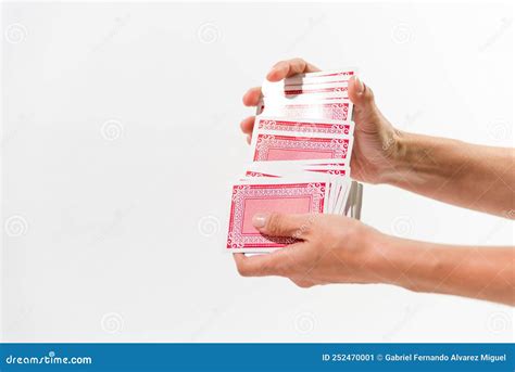 Hand Shuffling Deck Of Cards To Play Stock Image Image Of Gestures