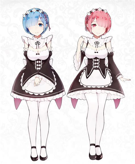 Rem And Ram Rezero Kara Hajimeru Isekai Seikatsu Drawn By Levi9452 Danbooru