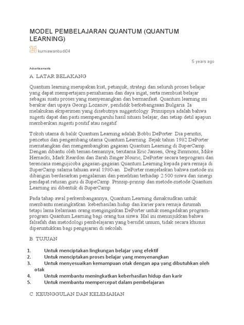 Quantum Learning Pdf