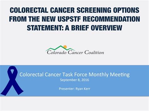 Understanding The Screening Options From The New Uspstf Colorectal Cancer Screening Guidelines Pdf