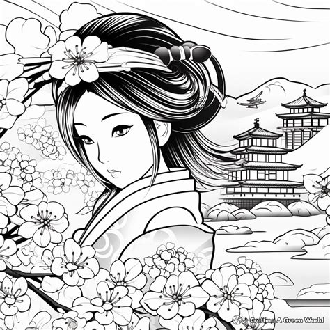 Coloring Pages Japanese Princess Anime Manga Coloriage Mia Book Books