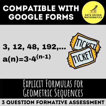Explicit Formula For Geometric Sequences Exit Ticket For Google Forms