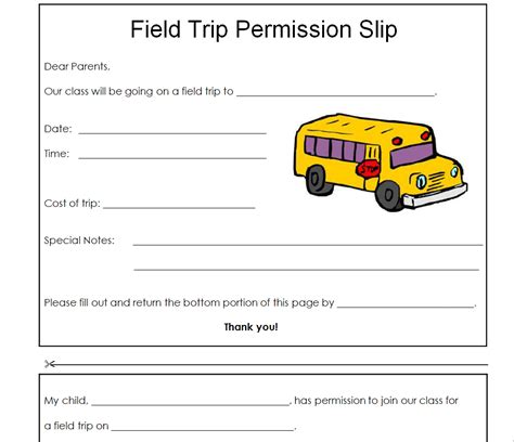 22 Printable Permission Slip Templates