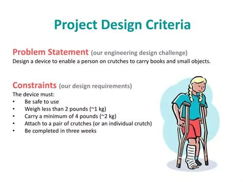 PPT Project Design Criteria Problem Statement Our Engineering Design Challenge PowerPoint