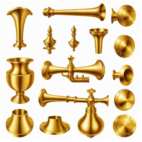 A Collection Of Brass Brasss And Brasss Premium Ai Generated Vector