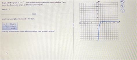 solved begin with the graph of y ex use transformations to