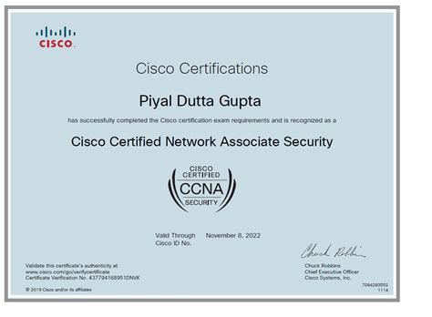 Piyal Dutta Gupta On Linkedin Ccna Security Certification Completed Certificate To Endorse