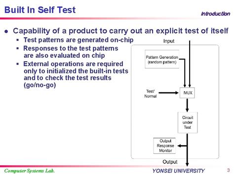 Built In Self Test Sungho Kang Yonsei University