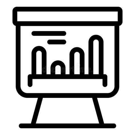 Flip Chart Presenting Statistical Bar Chart With Growing Columns Stock Vector Illustration Of