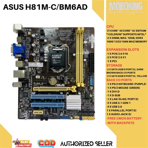 ♞asus H81m C Bm6ad 4th Gen Motherboard H81 Socket Lga 1150 I3 I5 I7 Ddr3 Used Mainboard