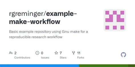 Github Rgremingerexample Make Workflow Basic Example Repository Using Gnu Make For A