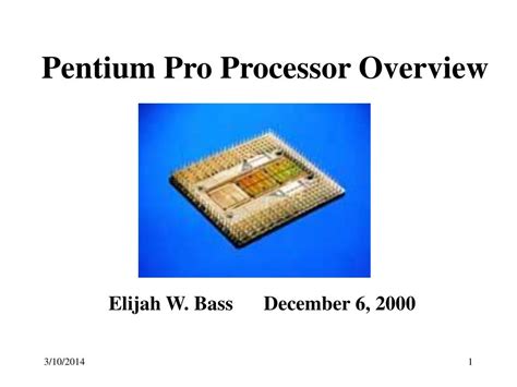 Ppt Pentium Pro Processor Overview Powerpoint Presentation Free Download Id 207606