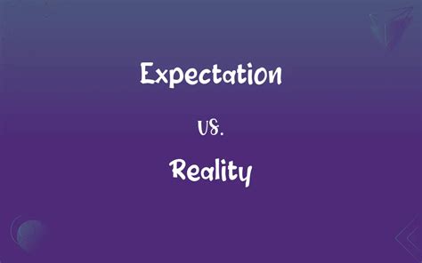 Expectation Vs Reality Whats The Difference