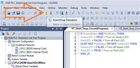 Xgb Plc Simulator Structured Text St Acc Automation Plc