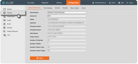 Alibi Cameras Documentation Center
