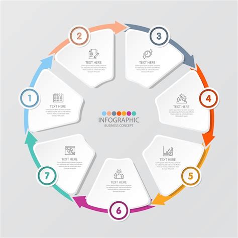 Premium Vector Basic Circle Infographic With 7 Steps Process Or Options