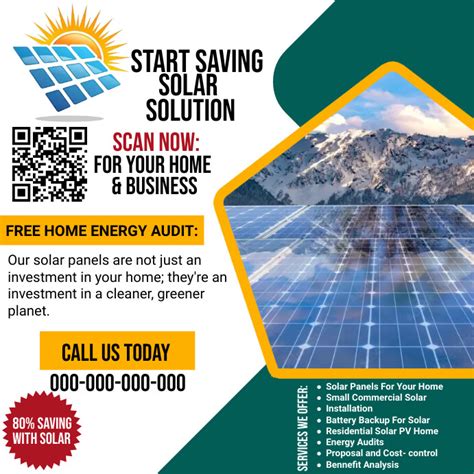 Solar Panel Flyer Template Postermywall
