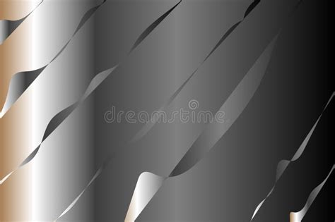 Elegant Abstract Black And Gray Design With Subtle Gold Accents Stock Illustration