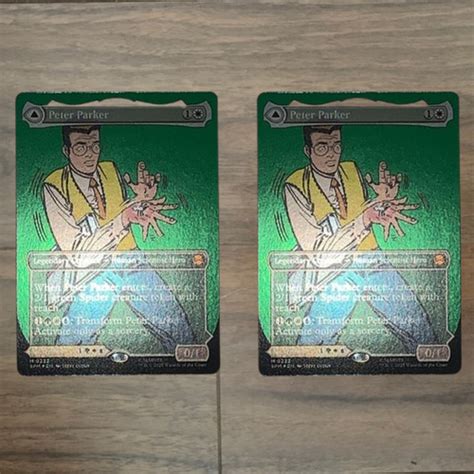 Mtg Marvel Spider Man Peter Parker No232 Foil Borderless English ×2