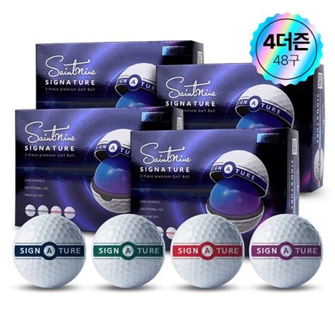 핫딜 4더즌48구 세인트나인 뉴 시그니처 3피스 퍼팅 트랙 골프공 딜팡 골프용품 전문쇼핑몰