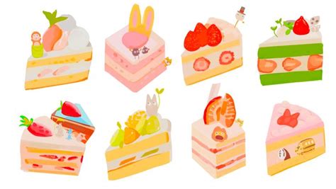 노트북 배경화면에 있는 청 연님의 핀 오일 파스텔 아트 귀여운 음식 그림 음식 그림