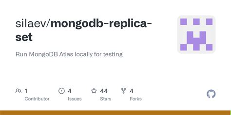 Github Silaevmongodb Replica Set Run Mongodb Atlas Locally For Testing
