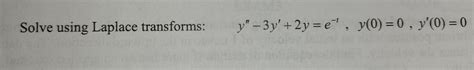 solved solve using laplace transforms please include all