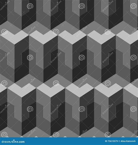 Isometric Cubes Seamlessly Repeatable Pattern 3d Background Stock Vector Illustration Of