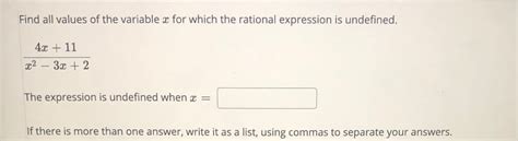Answered Find All Values Of The Variable X For Bartleby